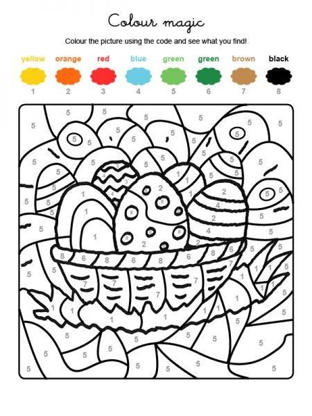 COLORIAGE MAGIQUE DE PAQUES